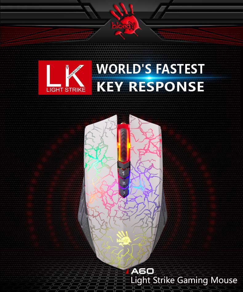 A4tech Bloody A60 Blazing V-Track Core 2 Weiß - Gaming-Maus | Alza.at