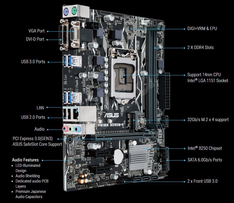 ASUS PRIME B250M-K - Motherboard | Alza.at
